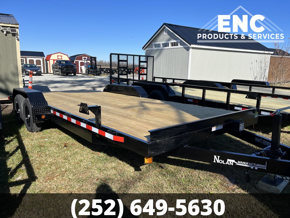 2024 7x20 Nolan Manufacturing Flatbed Car Hauler Trailer