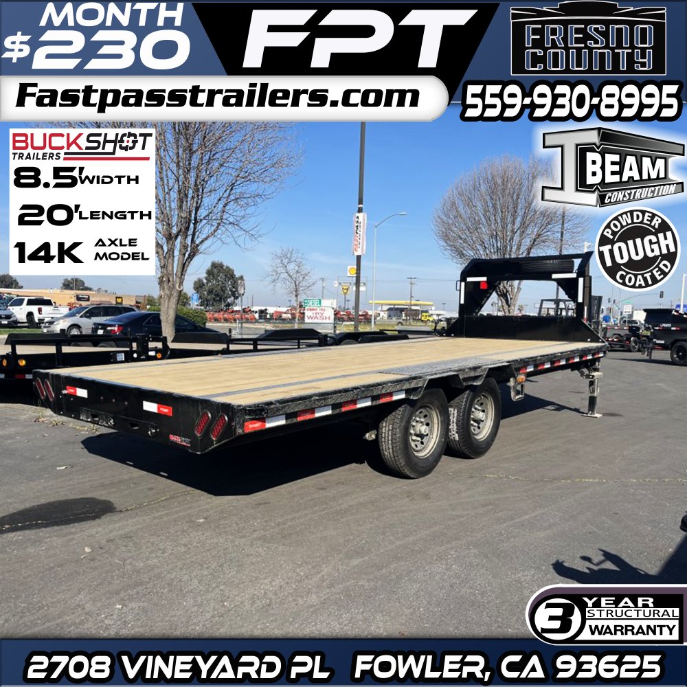 8.5x20 BUCKSHOT TRAILERS Deck Over
